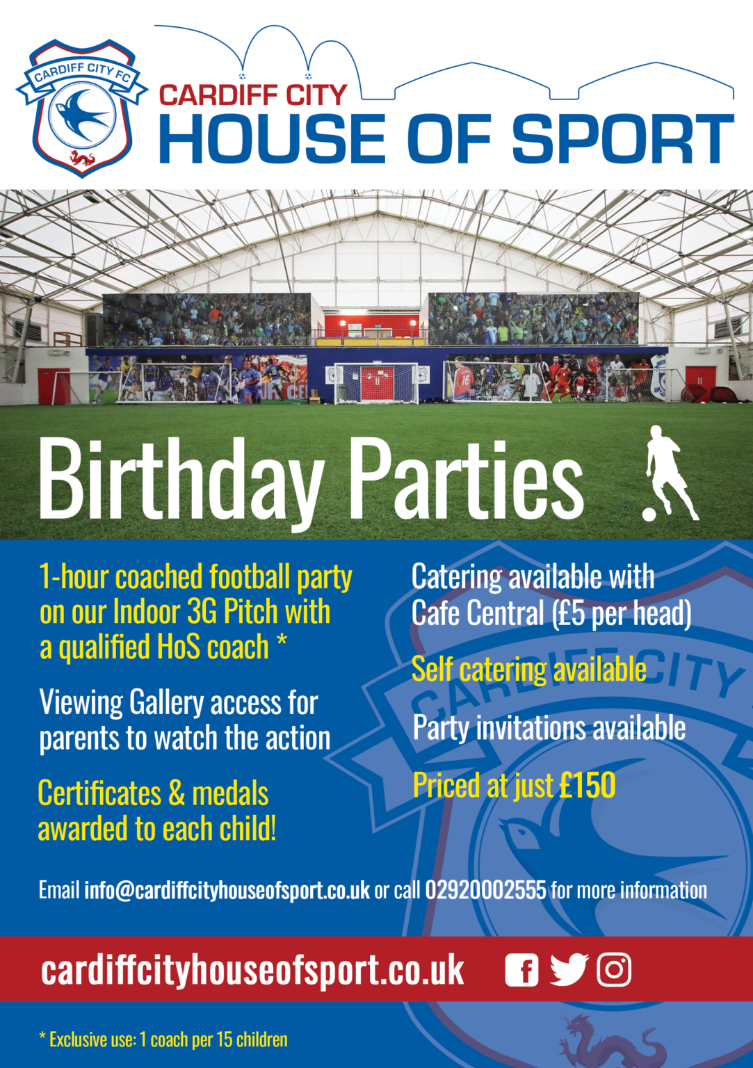 Prices | Cardiff City House of Sport